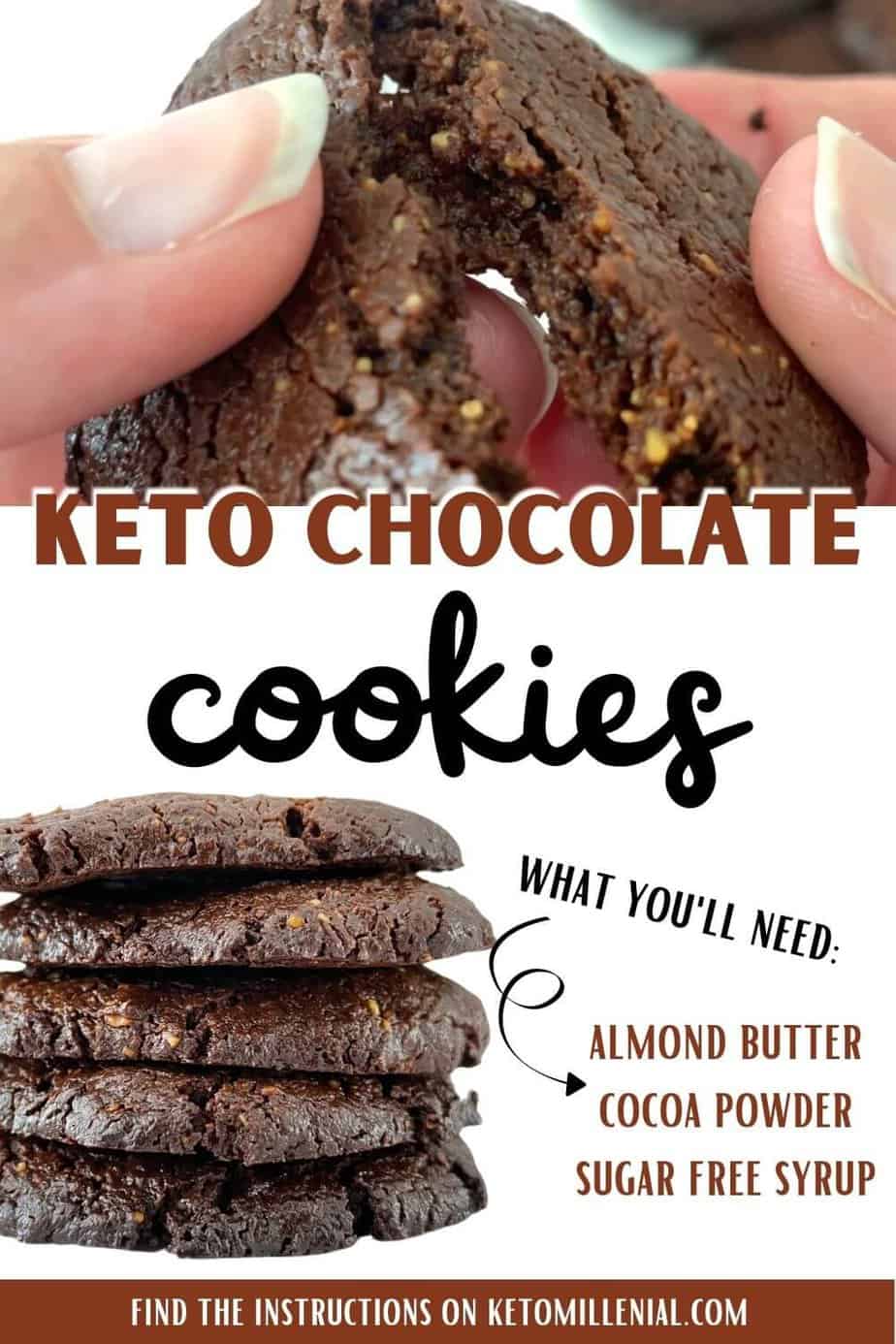 3 Ingredient Keto Chocolate Cookies – Keto Millenial